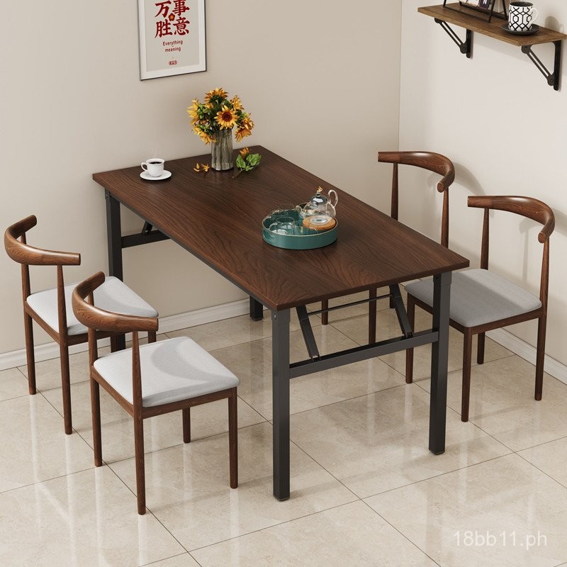 Simple Rectangular Dining Table for Rental Apartment, Commercial Fast ...