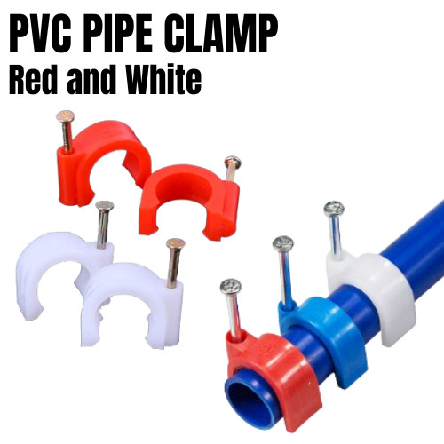 1PC/25PCHFH C/50PC PVC PIPE CLAMPS CABLE CLIPS WITH NAILS IN SIZES 20MM ...