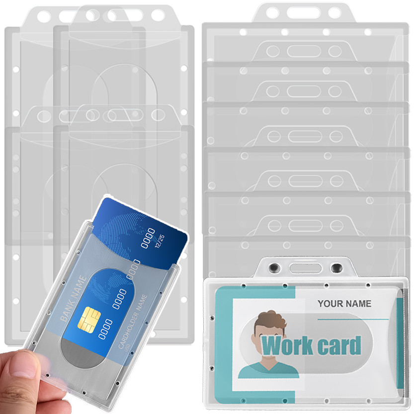 Transparent ID Card Sleeve / Waterproof Business Credit Cards Protector ...