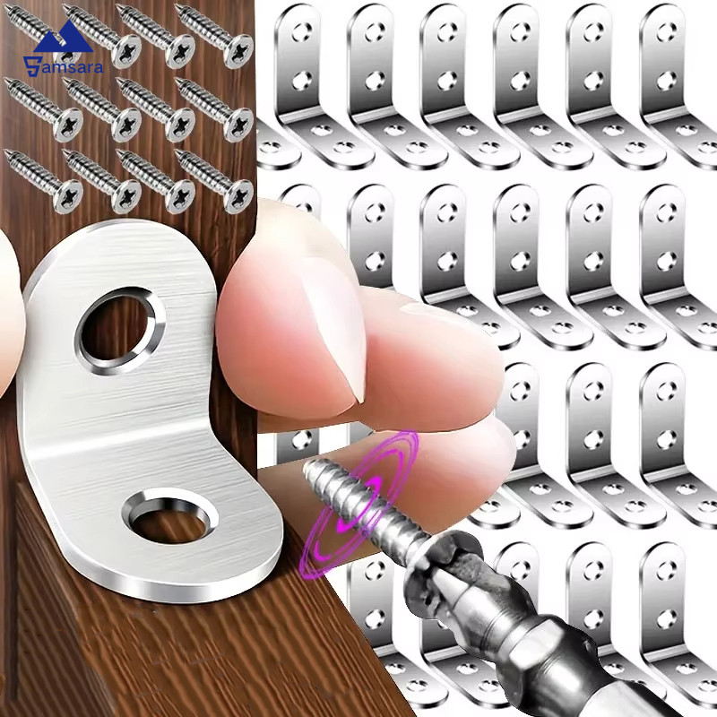 L-Shaped Cabinet Brackets for Wardrobe/Shoe Rack | 201 Stainless Steel ...