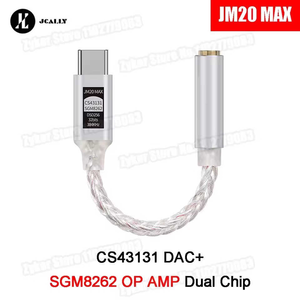 JCALLY JM20 Max CS43131 Type C to 3.5mm HiFi DAC JM20 Digital Audio ...