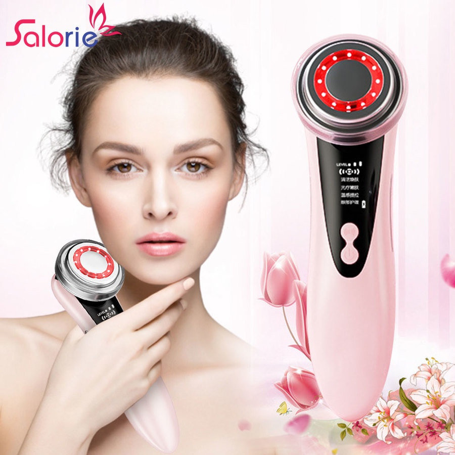 Face Lifting Facial Massager Sonic Ion LED Photon Anti Aging Skin ...