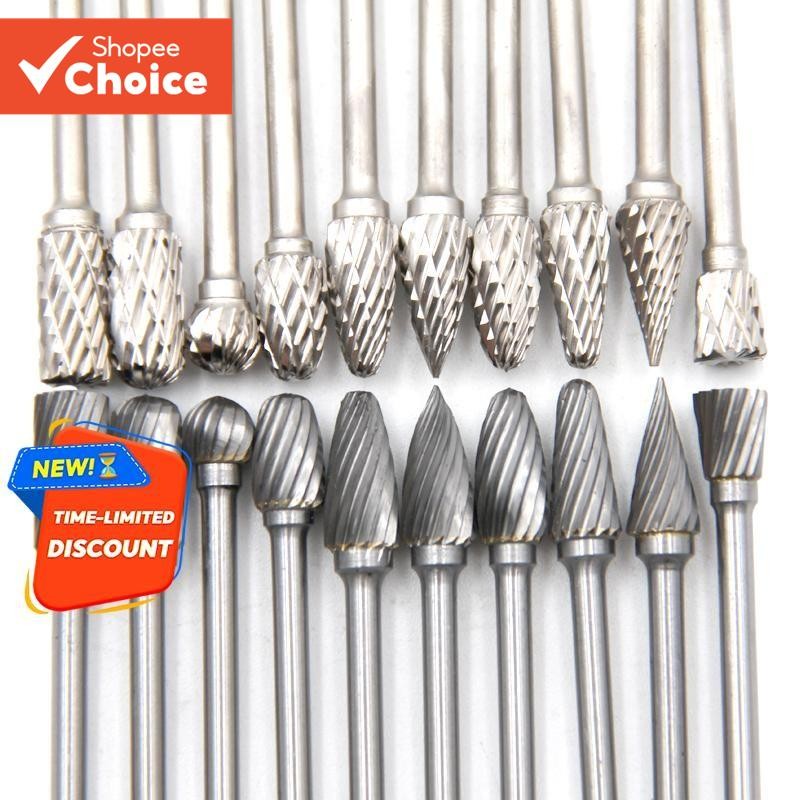 10Pcs Tungsten Steel Rotary File Set - Woodworking and Grinding Tools ...