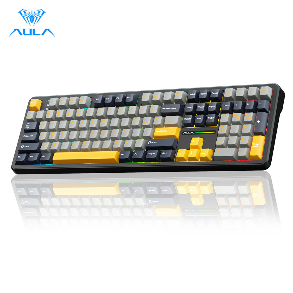 AULA F108 Customized Mechanical Keyboard 108 keys Tri-mode Hot ...