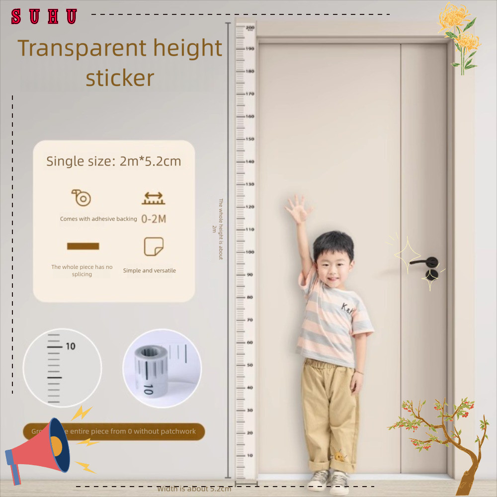 SUHU Height Measurement Sticker, Self-adhesive Removable Child Growth ...