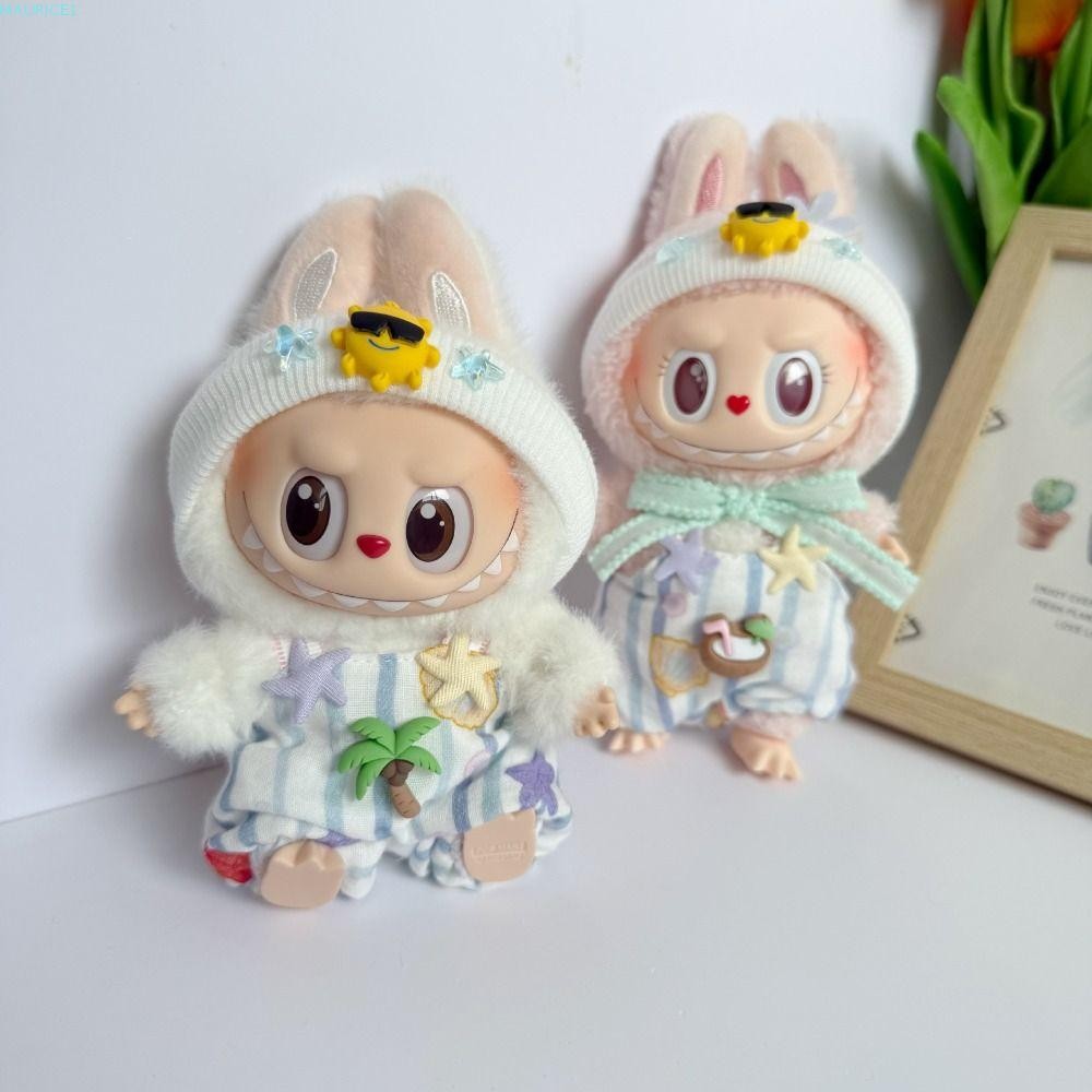 MAURICE1 Labubu Doll's Cloth, Summer Beach Coconut Trees Sitting Labubu ...