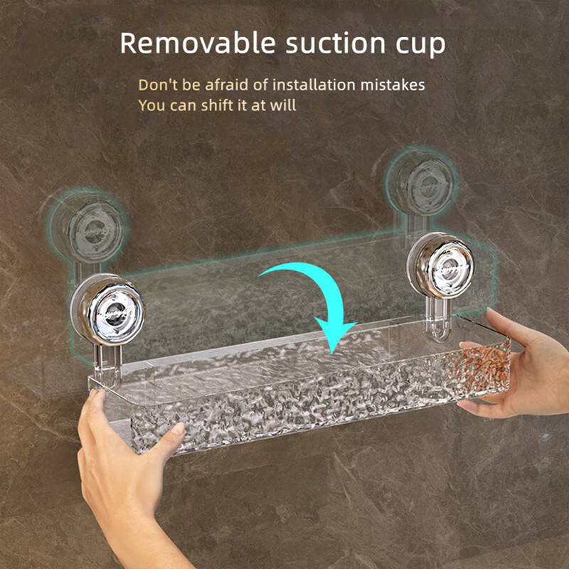 Corrugated Suction Cup Storage Self-Distribution Rack Bathroom Bathroom ...