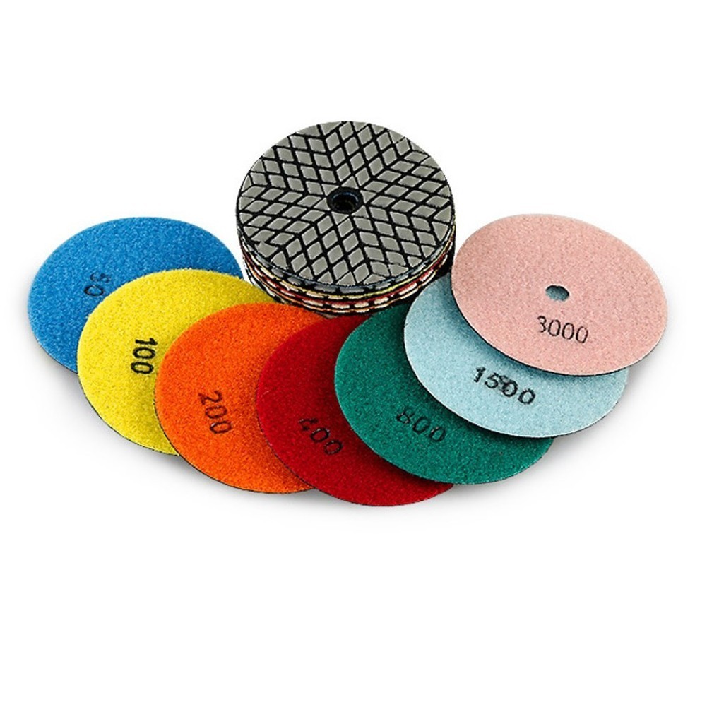 4 Inch Dry Polishing Pads Sanding Discs Grinding Wheels for Granite ...