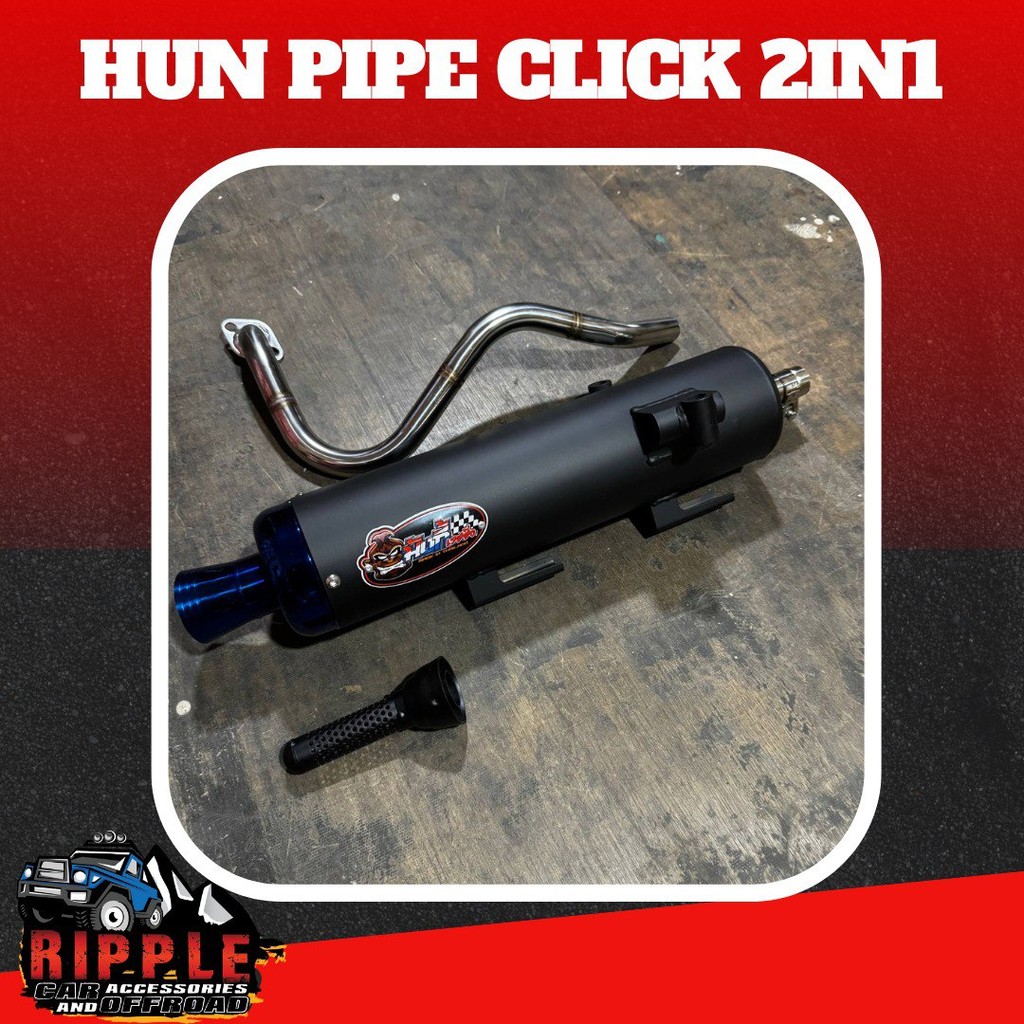 hun pipe thailand 2 in 1 for honda click 125/150 v2 and v3 | Shopee ...