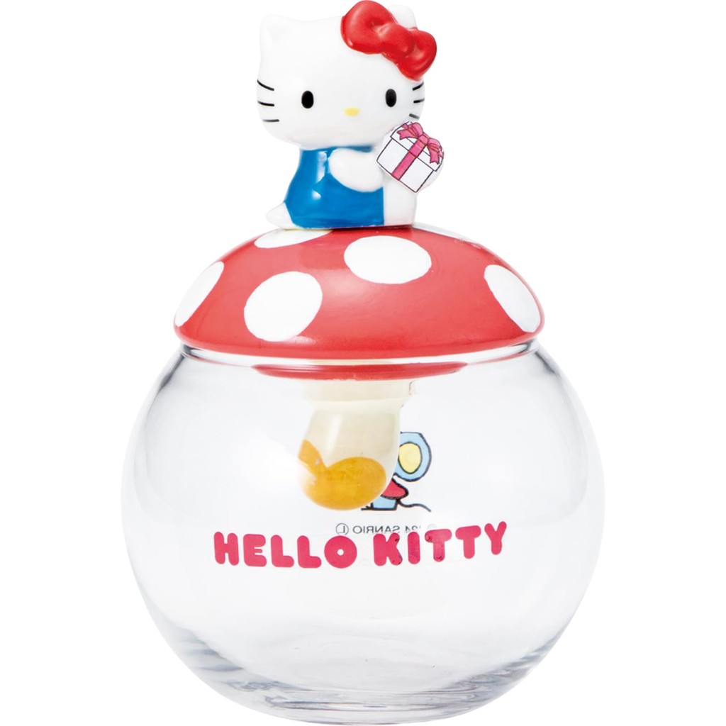 Sanrio Fairy Tale Hello Kitty Mushroom Kitty Candy Pot Canister with Lid Storage Container ...