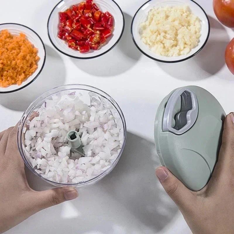 Hand Chopper Manual Rope Food Processor Food Chopper Pounding Garlic ...