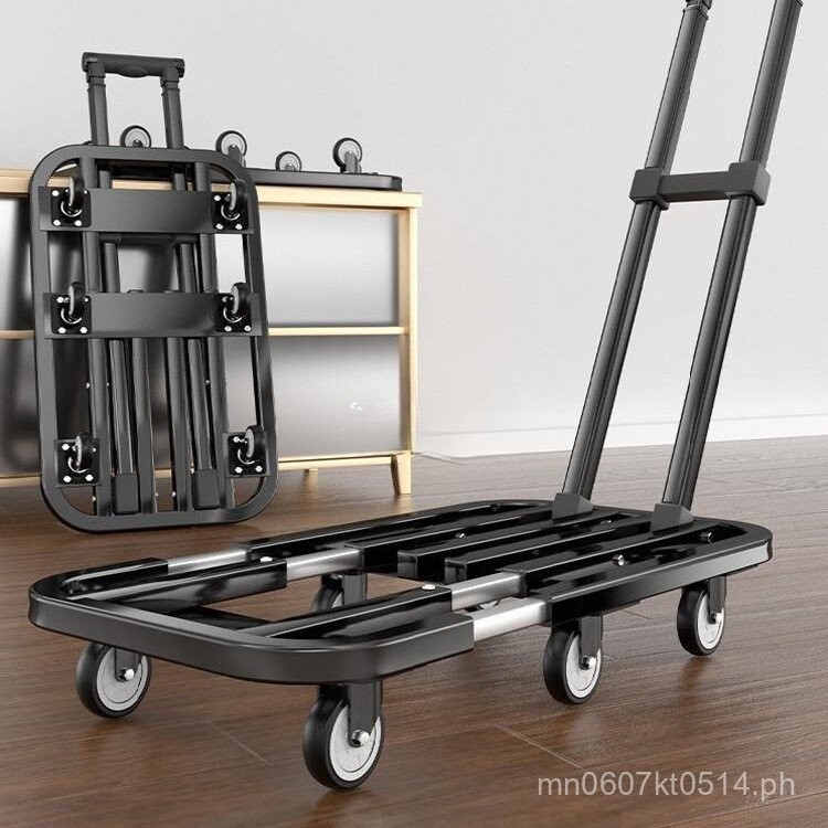 Handcart Small Trolley Flatbed Cart Cargo Luggage Trolley Small Pull ...
