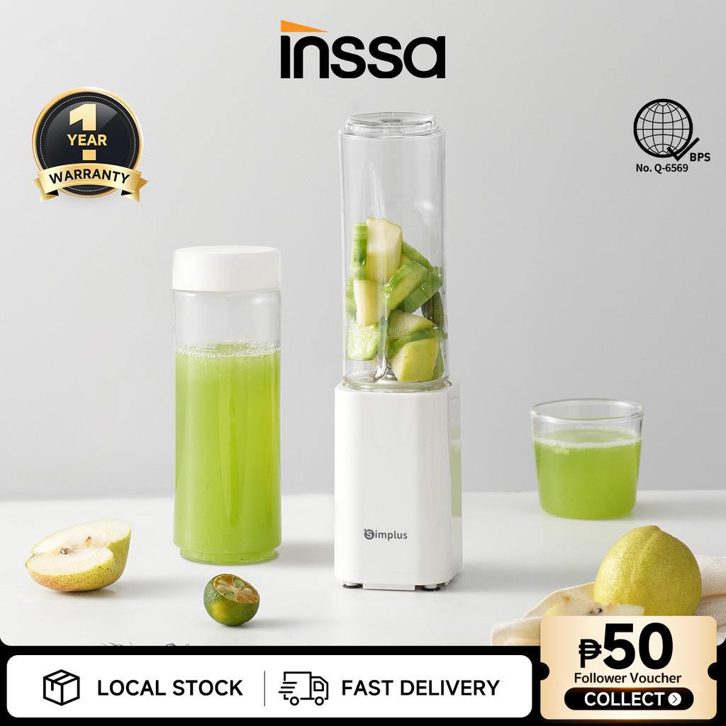 INSSA X Simplus Portable Compact Juicer Blender with Travel Cup Design 150W Power | Shopee ...