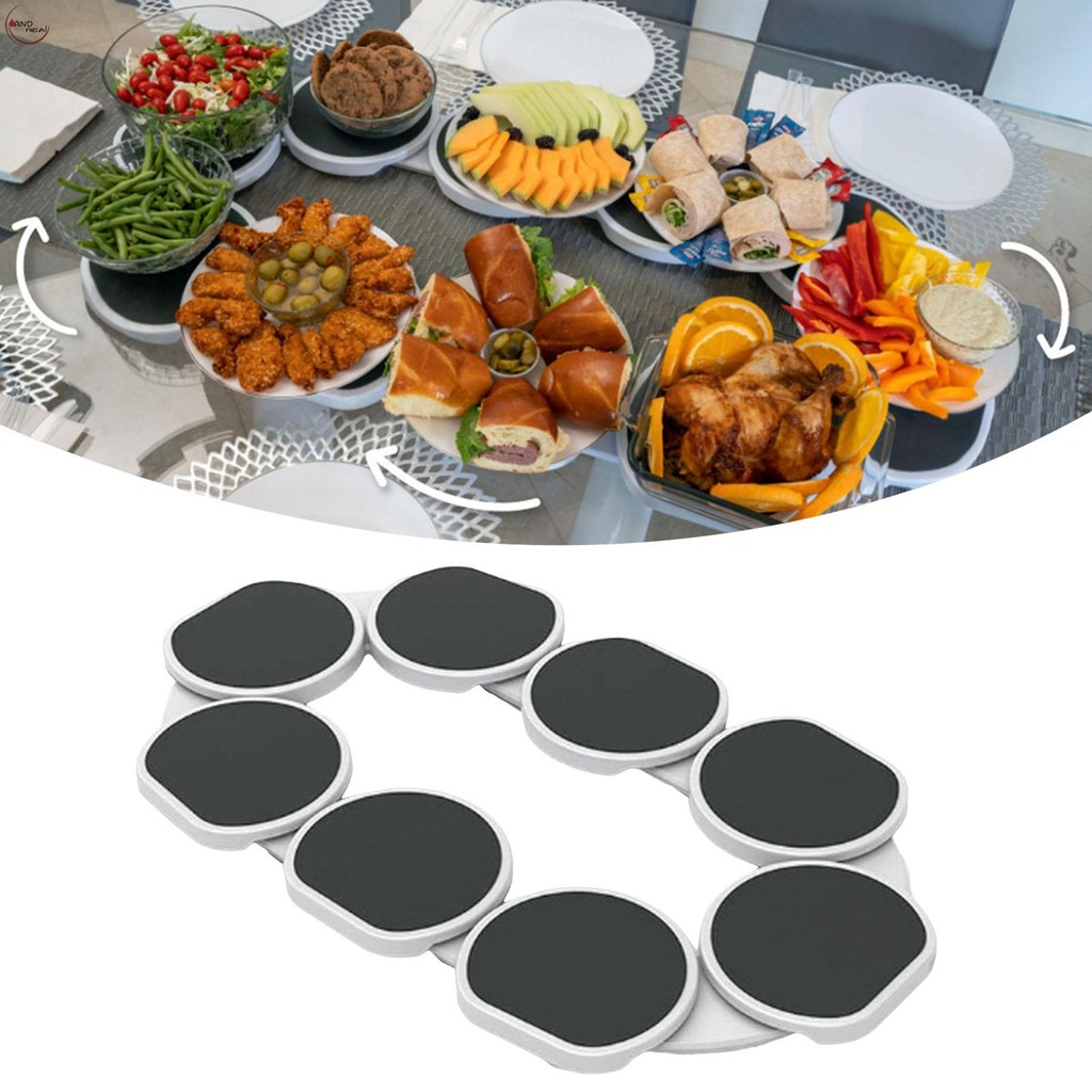 Dining Tables Turntable Dinner Tray 360° Manual Swivel Food Serving ...