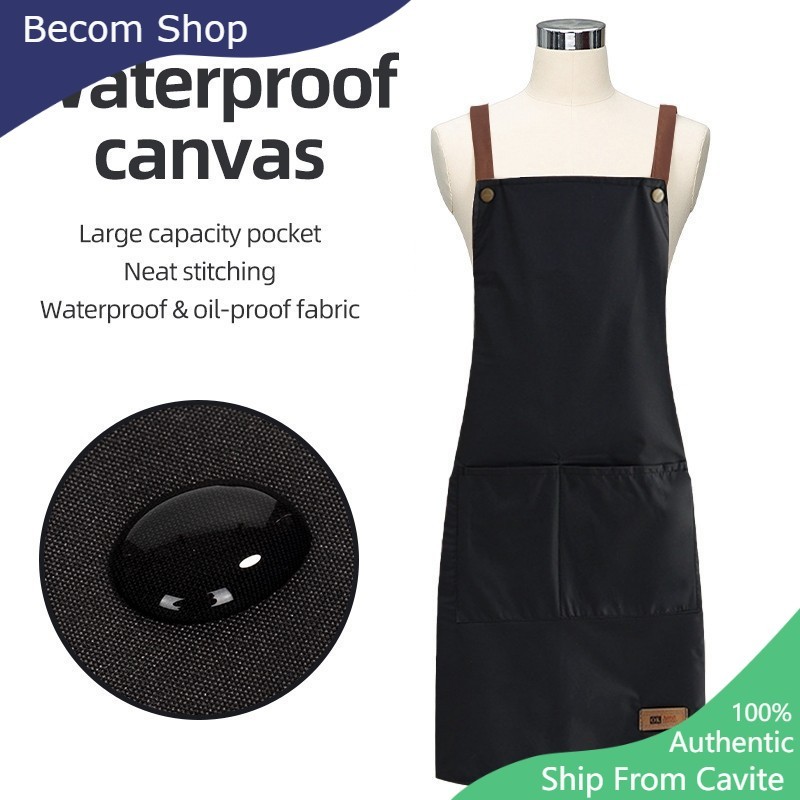 Waterproof & Oil-Proof Chef Apron for BBQ Coffee Shop Barber Working ...