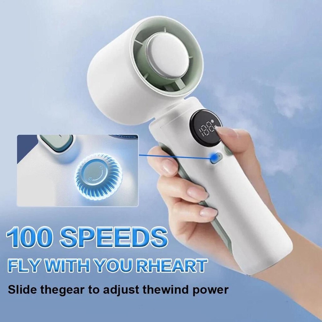 4000mAh Portable Turbo Fan High Speed mini fan cooler 100 Level ...