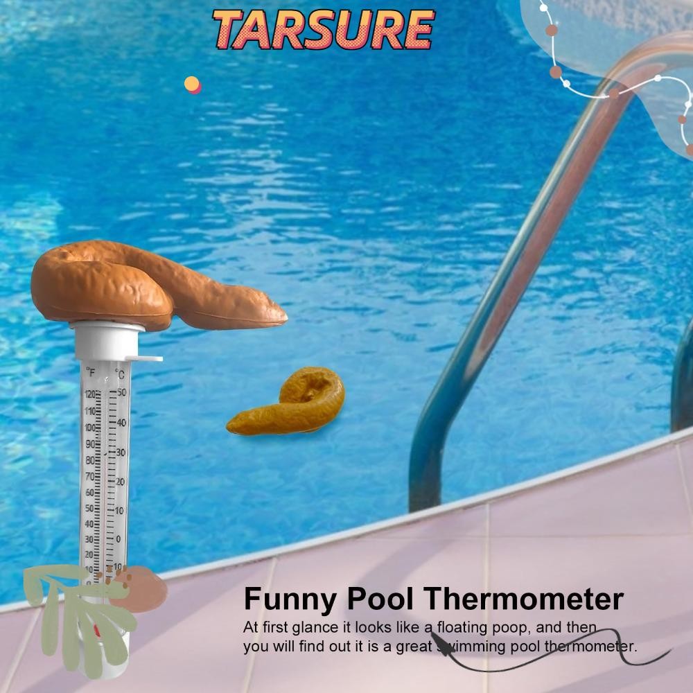 TARSURR Water Thermometer, Hot Tub Poop-Shaped Floating Poop Pools ...