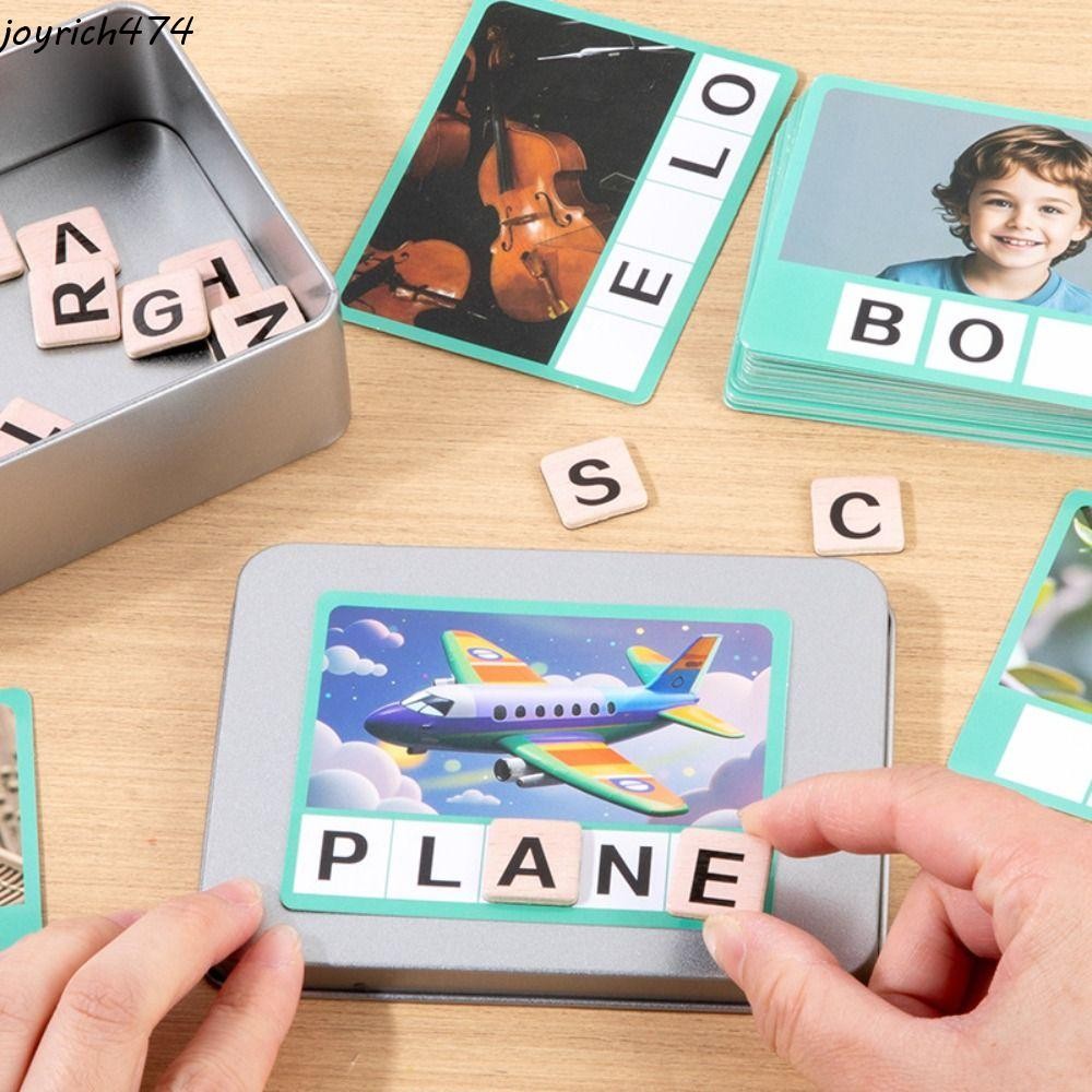 JOYRICH Alphabet Spelling Game, Wooden Puzzle Alphabet Spell The Word ...
