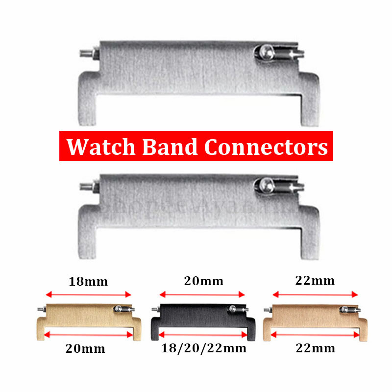 2pcs Watch Band Connectors 20mm To 18mm 20mm 22mm To 22mm 22mm To 20mm ...