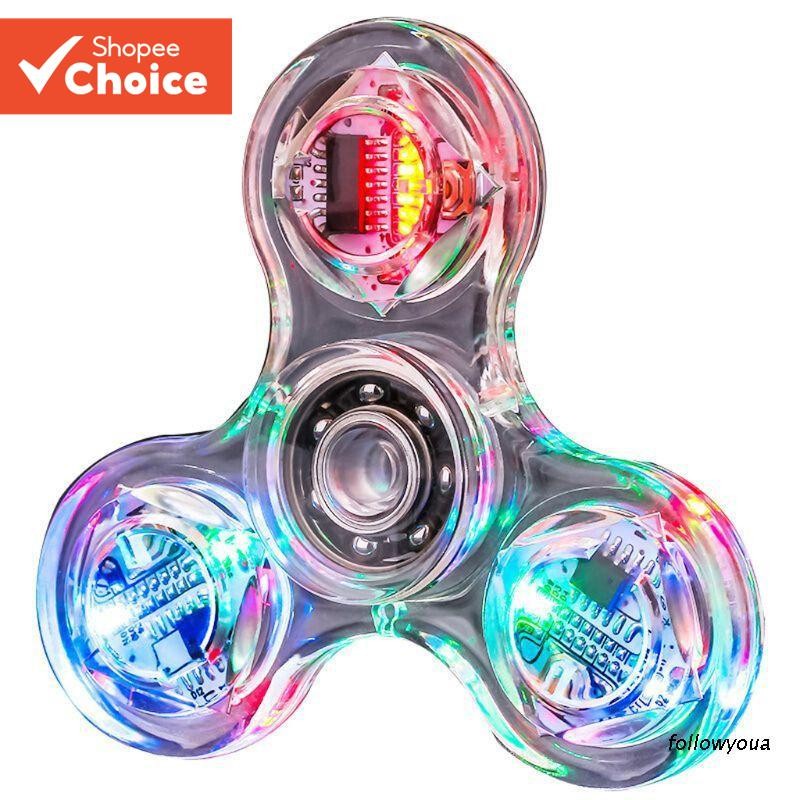 folღ Novelty Multiple Changes LED Fidget Spinner Luminous Hand Top ...