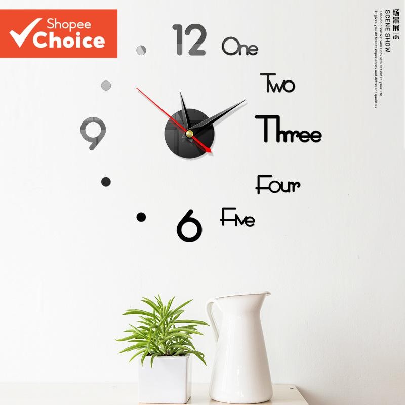 DIY 3D Decorative Clock Creative European Style Wall Clock Acrylic ...