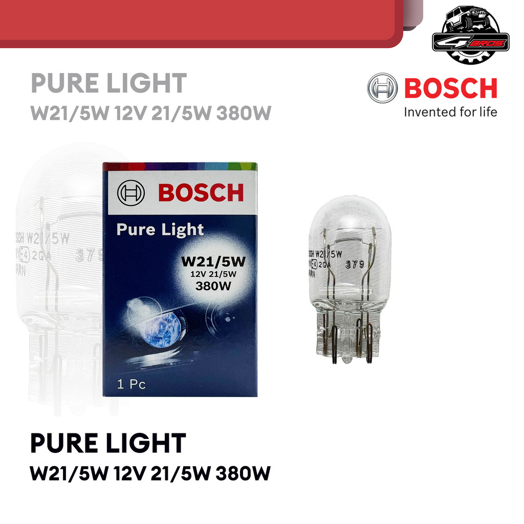 Bosch Bulb Pure light W12/5 12V 21/5W 380W | Shopee Philippines