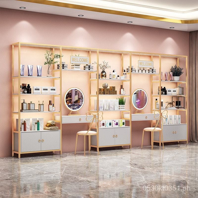 Cabinet Beauty Salon Display Rack Cosmetics Nail Salon Skincare Shelf ...