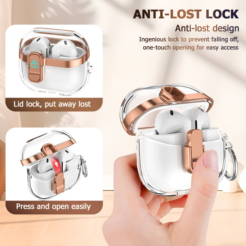 Transparent Case For Samsung Galaxy Buds 3 Case & Buds 3 Pro Lock ...