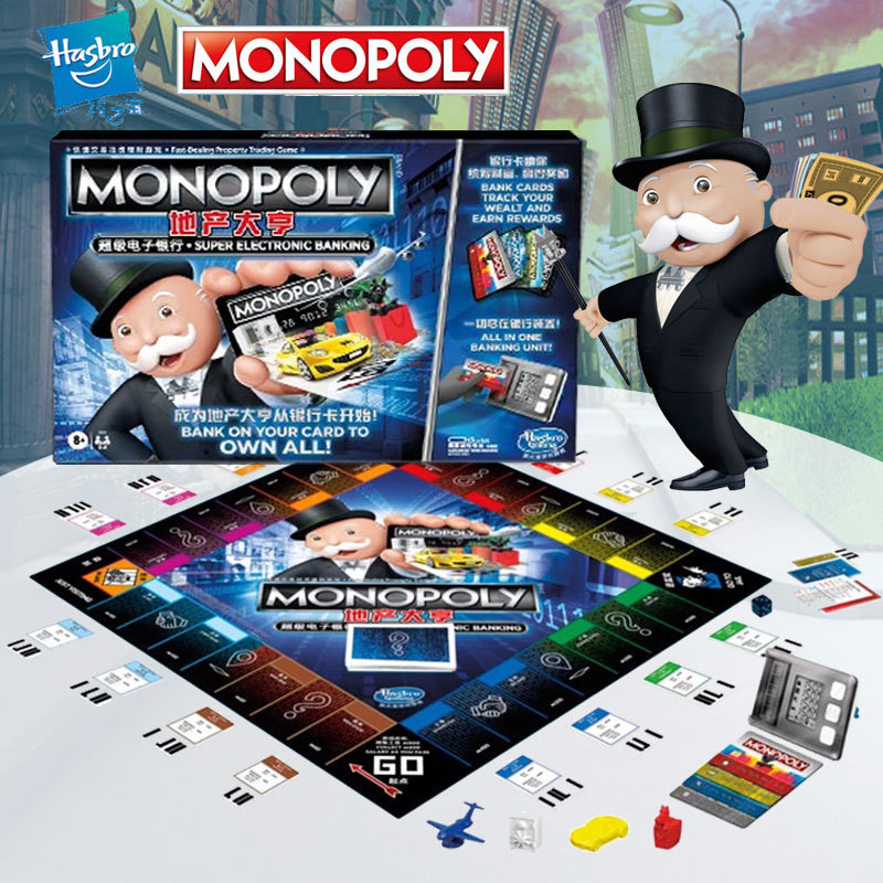 Hasbro Monopoly Super Electronic Banking Board Game Tap Technology ...