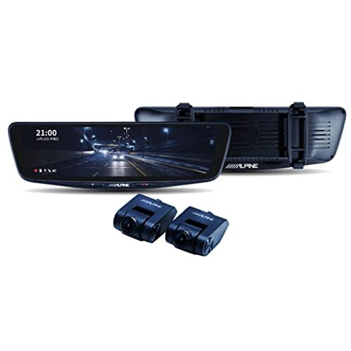 Alpine 10-inch Digital Mirror with Built-in Dashcam (Band Attachment ...