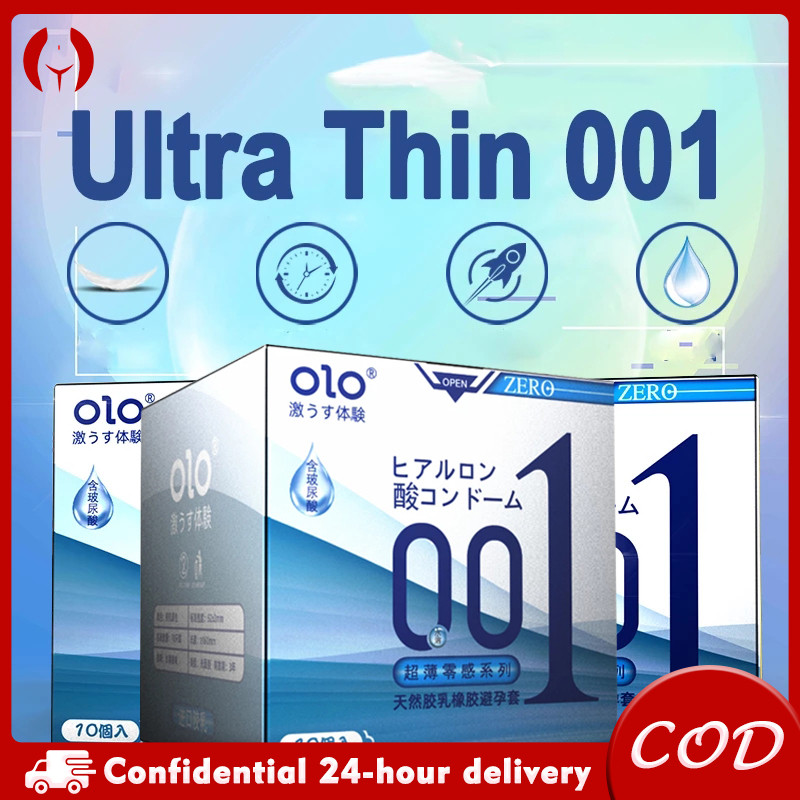 Blue 10Pcs/Box Original OLO ultra-thin natural 001 Condom hyaluronic acid Sex Toys For Men ...