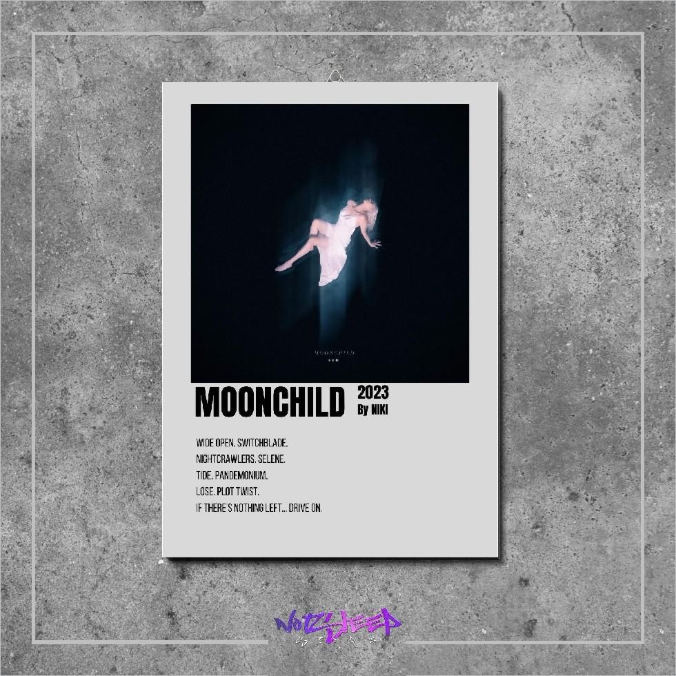 Wooden Poster aesthetic wall decoration Cover Album band Moonchild By ...