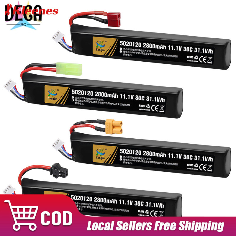 Lithium Battery 7.4V 11.1V 2800mAh 30C RC Lipo Battery Rechargeable High-Rate 3S Battery XT30 ...