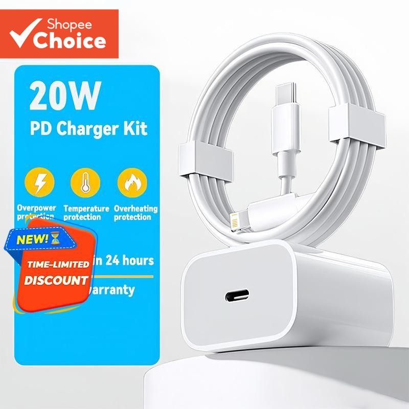 PD 20W Charger usb type c cable kit fast charger For iPhone 8 X XR XS ...