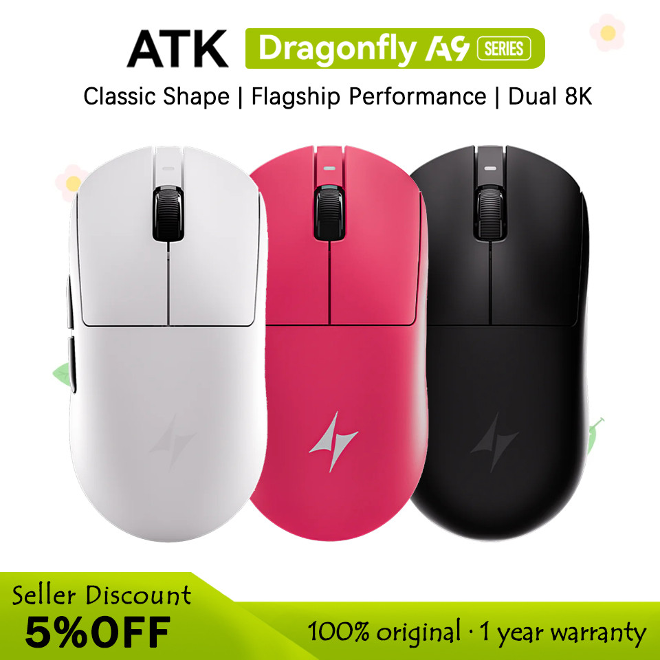 ATK Dragonfly A9 Plus/Pro Wireless Gaming Mouse Gaming Office Mouse Starlight Trimode ...