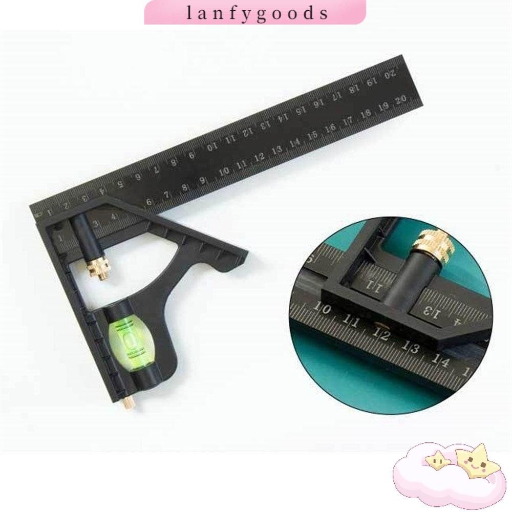 LANFYGOODS Combination Right Angle Ruler, 45 / 90 Degree 15/20/25cm ...