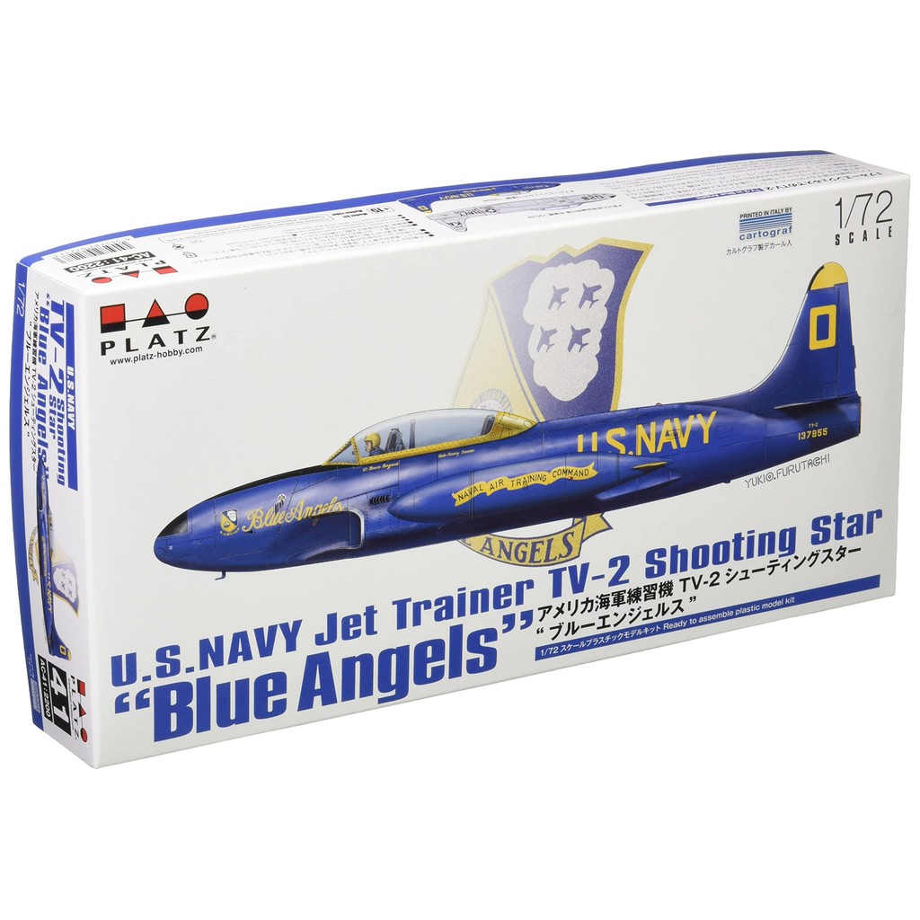 Platz 1/72 US Navy Trainer TV-2 Shooting Star Blue Angels Plastic Model ...
