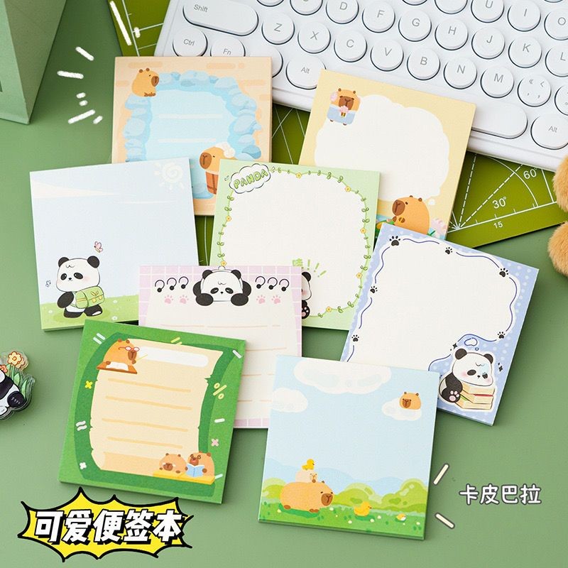 Nota Lekat Capybara Panda Sticky Note Tearable Cartoon Portable Good ...