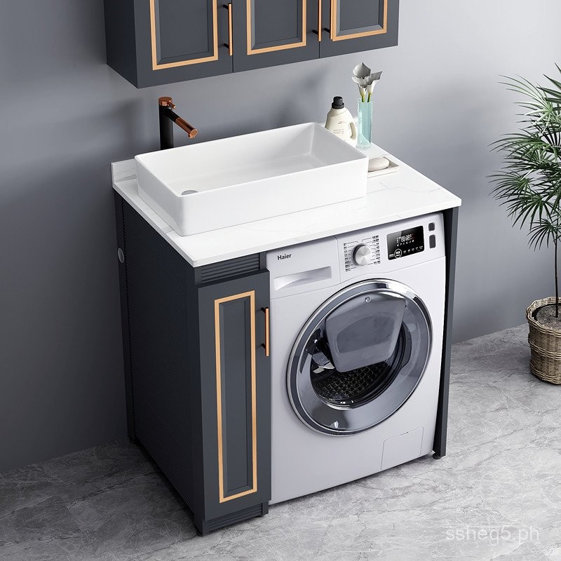 Balcony Space Aluminum Washing Machine Cabinet Bathroom Cabinet Wash ...