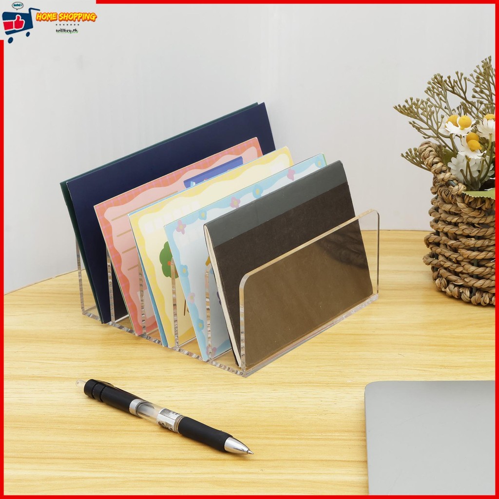 Acrylic Document Sorter Mail Storage Large Capacity Desktop File ...