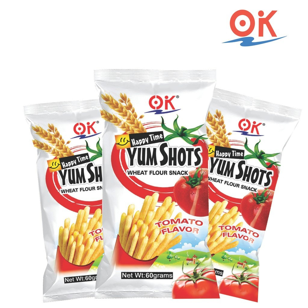 Yum Shots Tomato Flavor Snack 60gram | Shopee Philippines