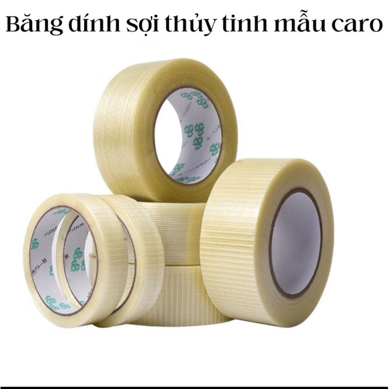 GLASS ADHESIVE TAPE 50m long, high quality 2-stripe checkered tape ...