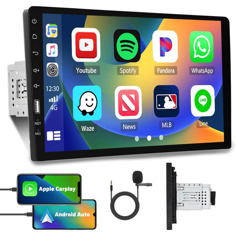 9 Single 1din Wireless Apple Carplay Android Auto Car Stereo Touch