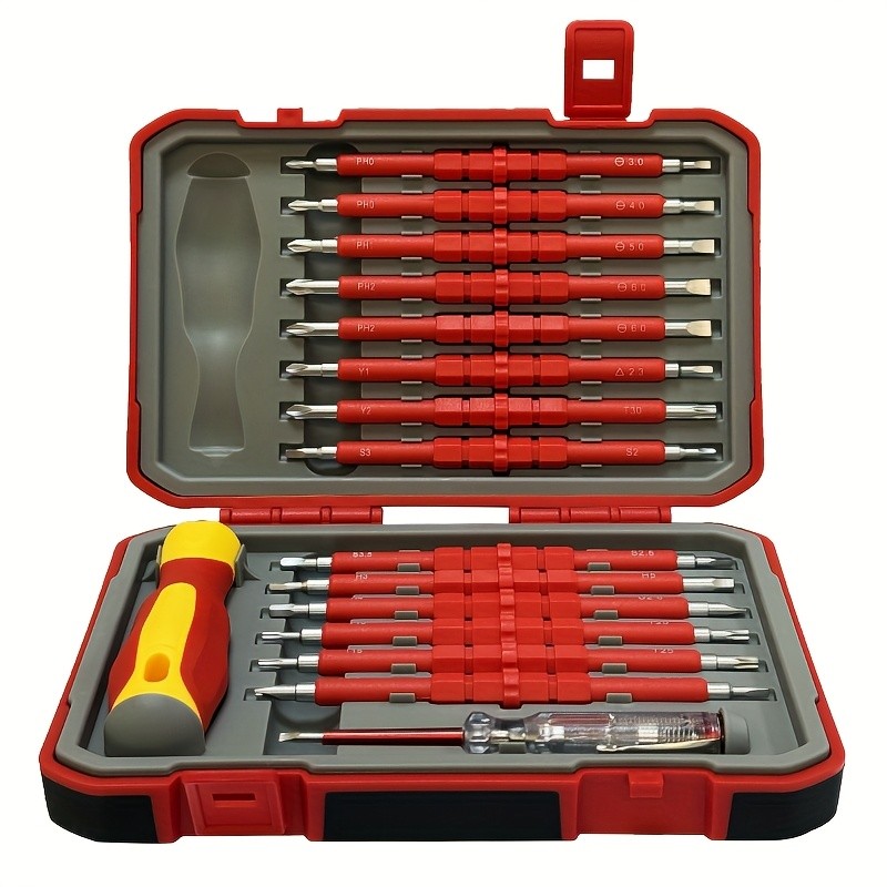 29 in 1 Screwdriver Set, Insulated Handle Magnetic Screwdriver | Shopee ...