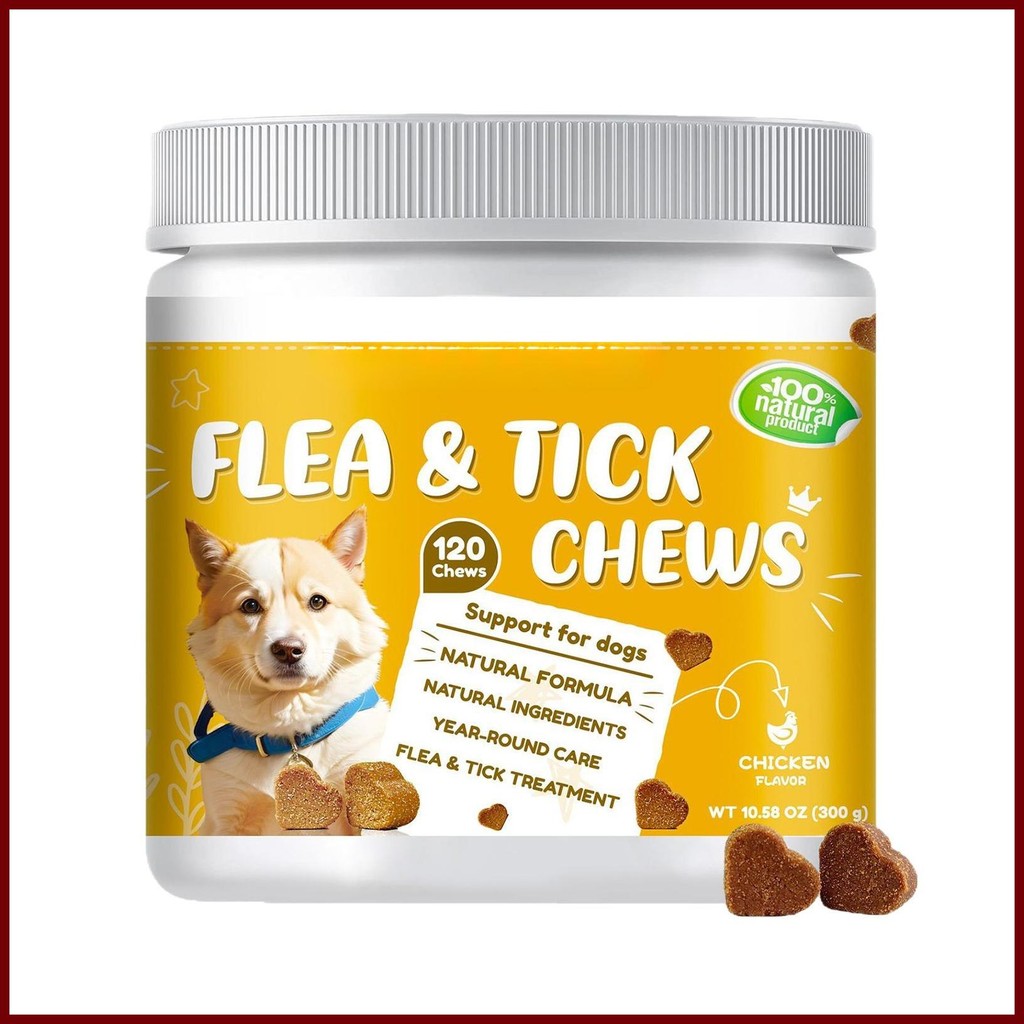 Tick Chewables for Dogs 120 Pieces Tick Prevention for Dogs Chewable ...