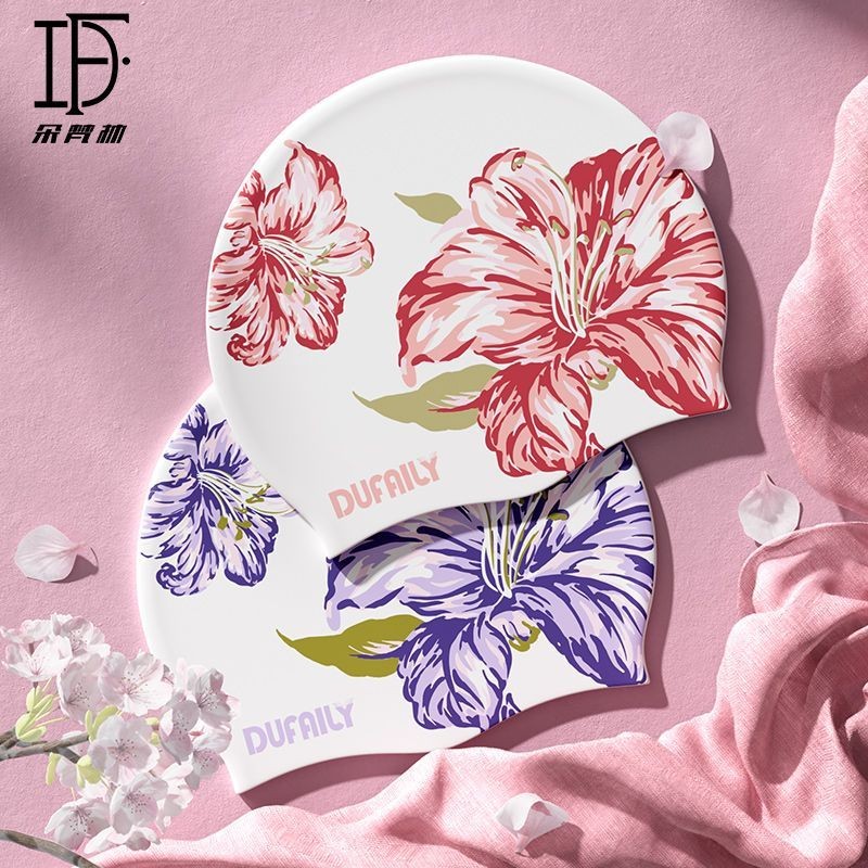 Rich Elastic Material Doveline Swimming Cap Ladies Long Hair Extra ...