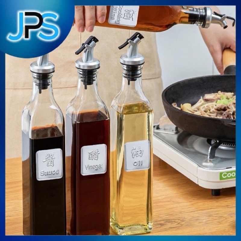 500ml Oil Bottle Glass Condiments Bottle Glass Oil Dispenser Sauce ...