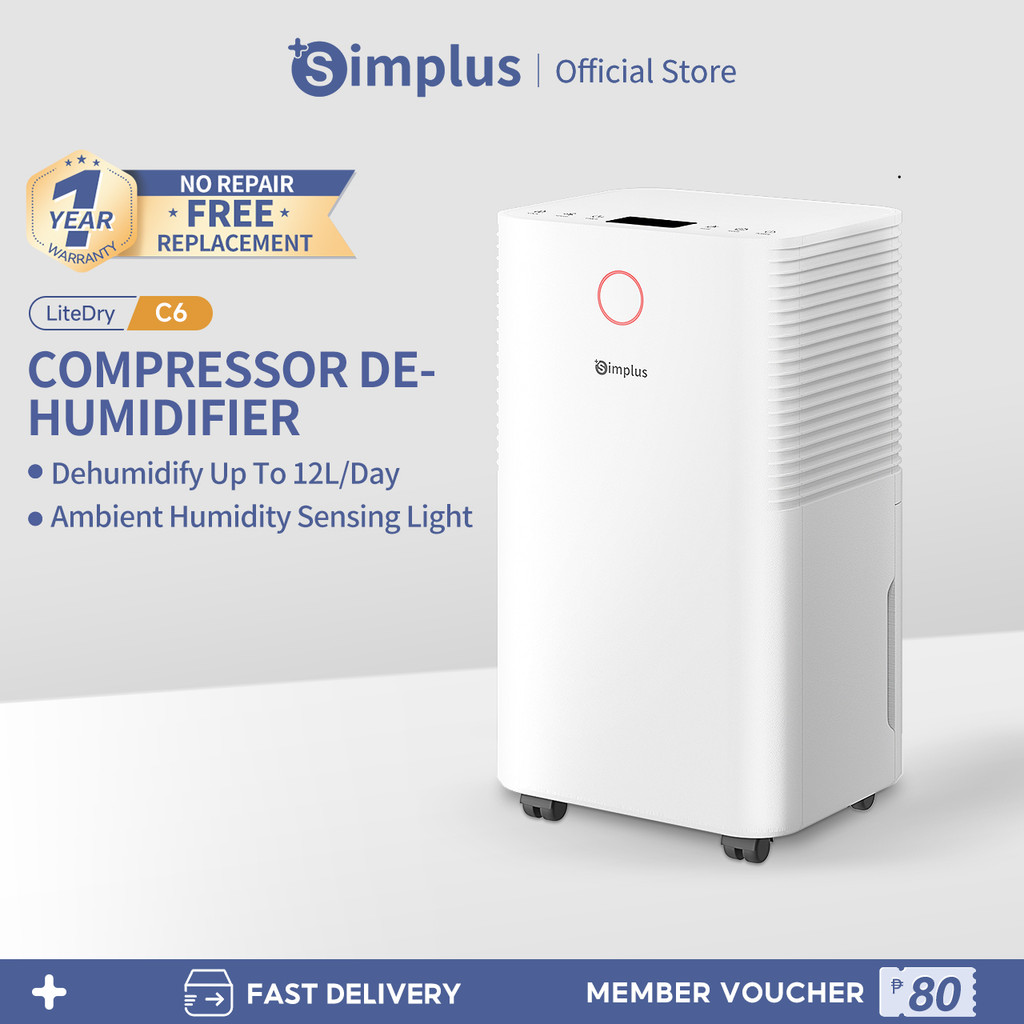 Simplus Electric Dehumidifier Dehumidify up to 12L/Day 3 Modes Touch Operation | Shopee Philippines