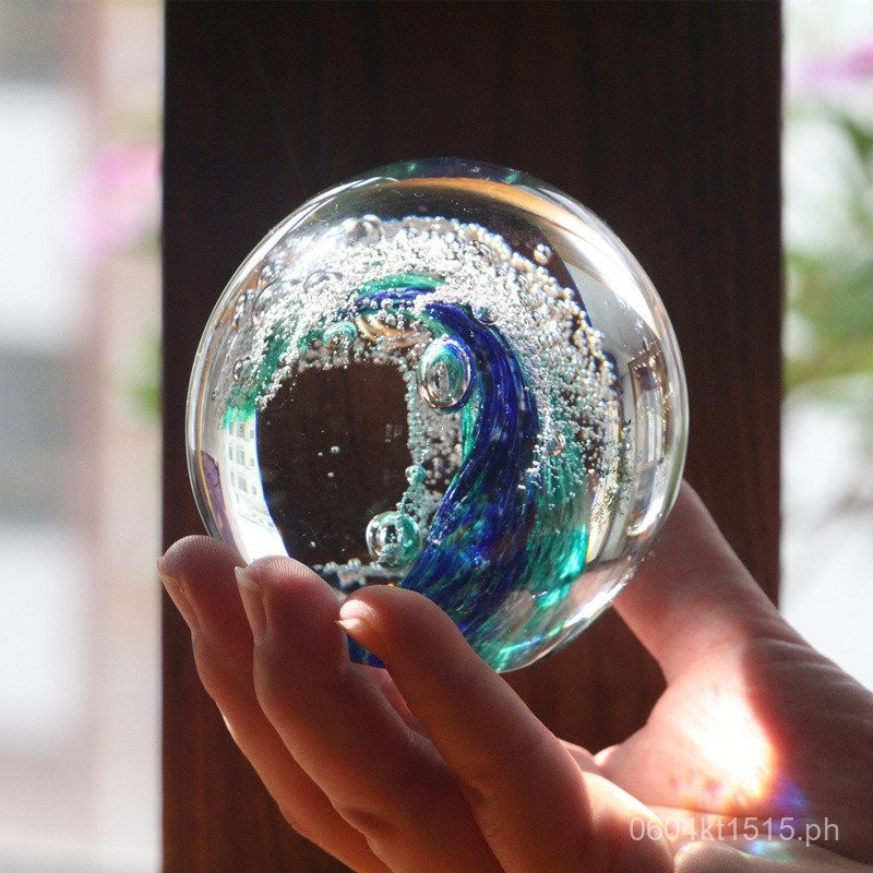 Crystal Ball Birthday Ocean Commemorative Gift Wave Specialty Ornament ...