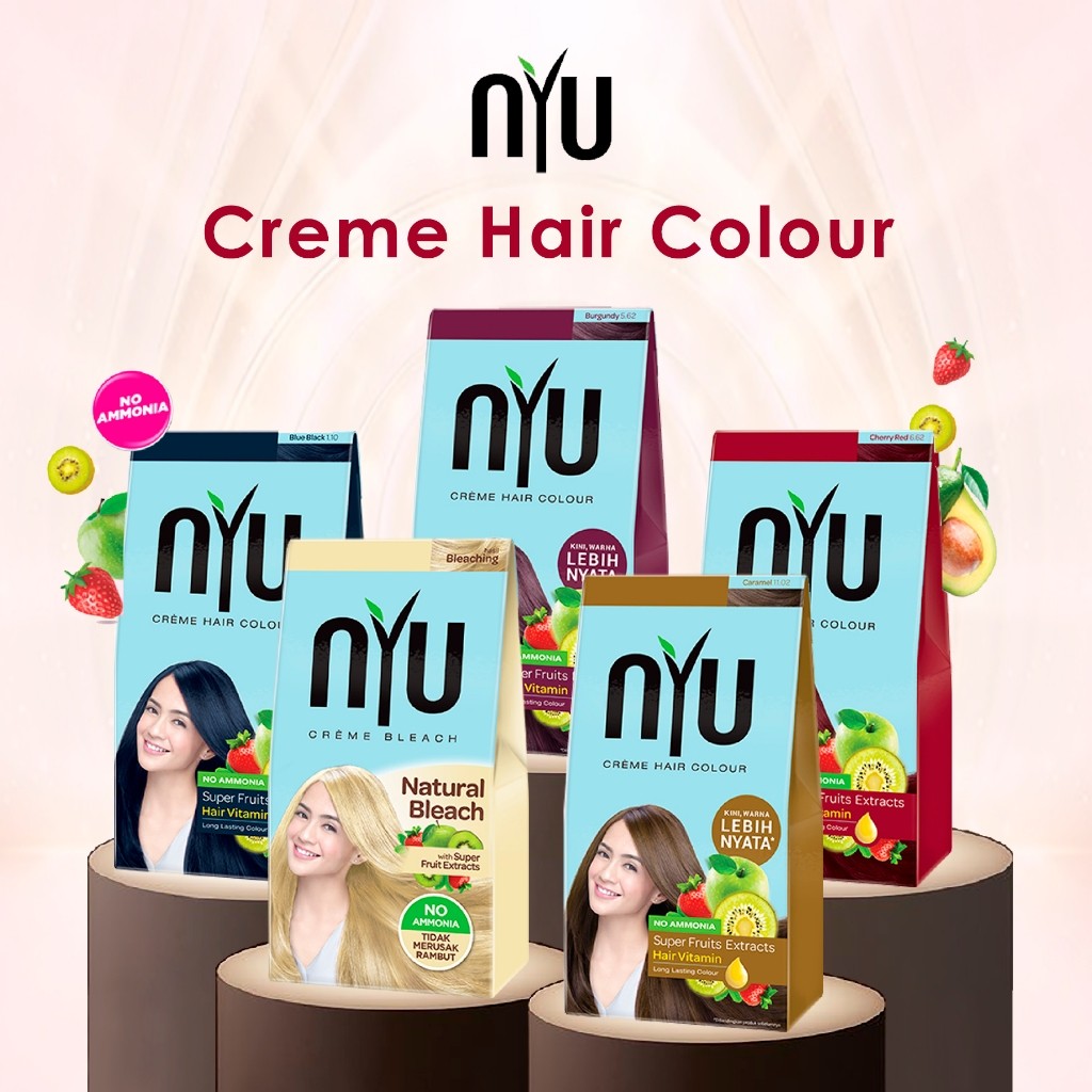 NYU Creme Hair Color Nourishing Hanna Shampoo Caramel natural Black ...